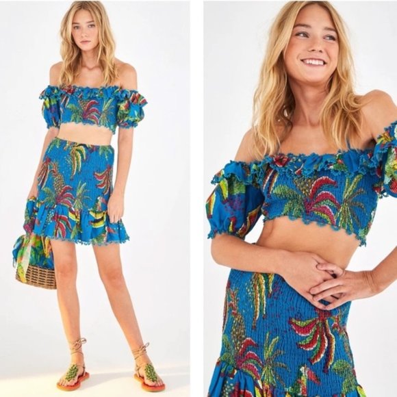 FARM Rio | Tops | Farm Rio Tropical Crop Top | Poshmark